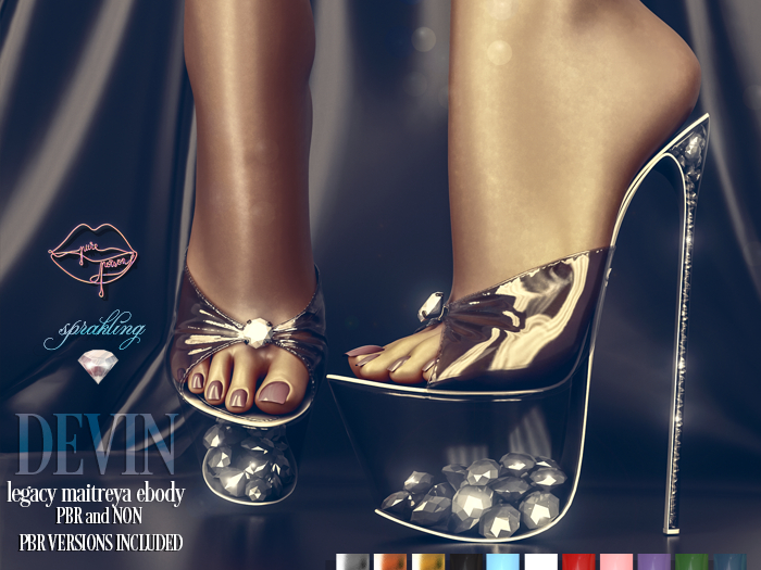 Second Life Marketplace - NEW 2025 - Pure Poison - Devin Pumps with animated diamonds texture ...